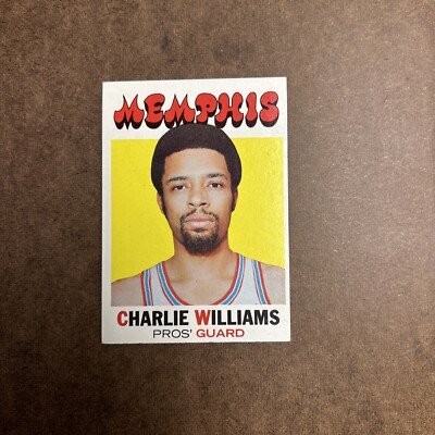1971-72 Topps Basketball Charlie Williams Memphis Pros Card #158 | eBay