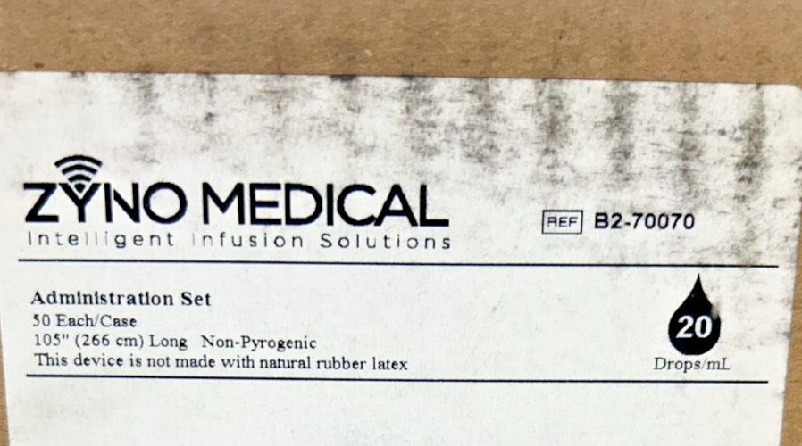 BOX OF 50 ZYNO MEDICAL ADMINISTRATION SET 105" 20 DROPS/ML B2-70070 | eBay