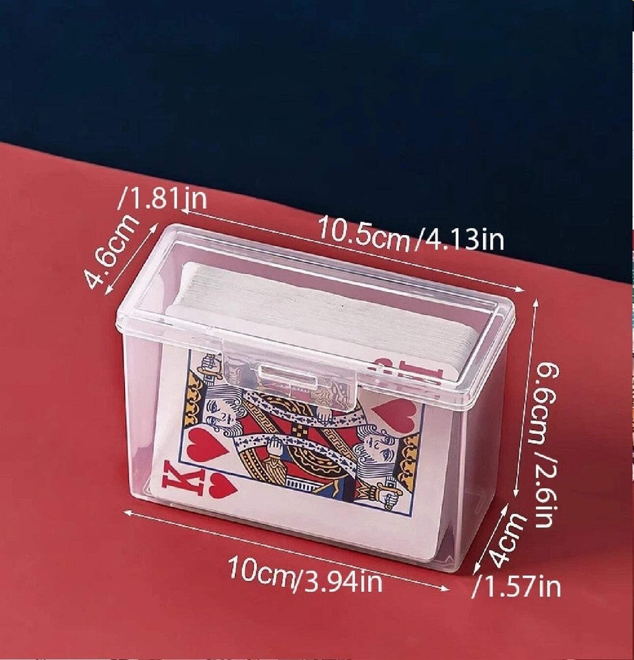 10pcs Plastic Box Playing Cards Container Storage Case Poker Game Card ...