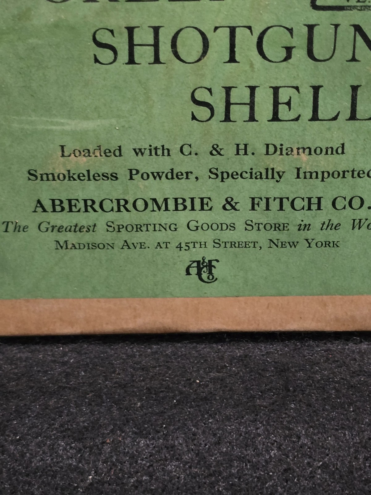 VL&D Green Shotgun Shell Box 12ga. (Abercrombie & Fitch) Two Piece Box ...