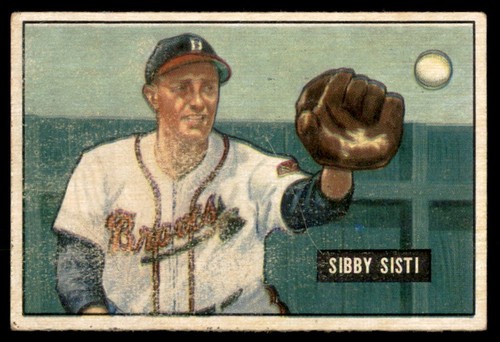 1951 Bowman #170 SIBBY SISTI (A) Boston Braves VG/EX (Scuffed) | eBay