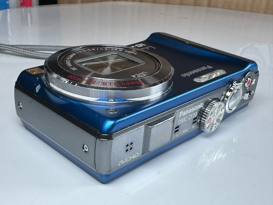 Used Panasonic 16X LUMIX DMC-ZS10 14.1MP 16x Zoom Digital Camera Blue | eBay