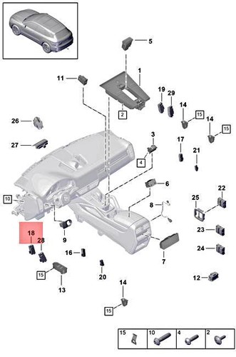 Genuine PORSCHE Safety Switch For Central Locking System Left ...