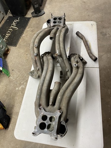 1960 1961 Mopar Cross Ram Intake Manifolds Chrysler 383 413 Dual fours ...