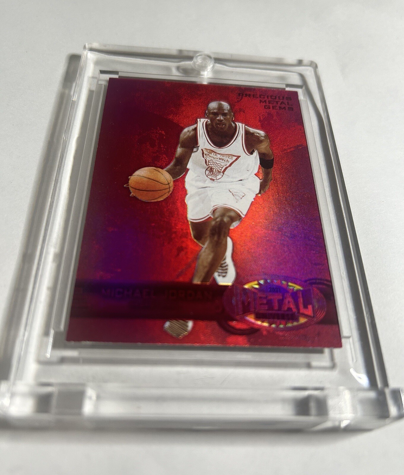 2021 Metal Universe Michael Jordan Precious Metal Gems Retro Red /100 ...