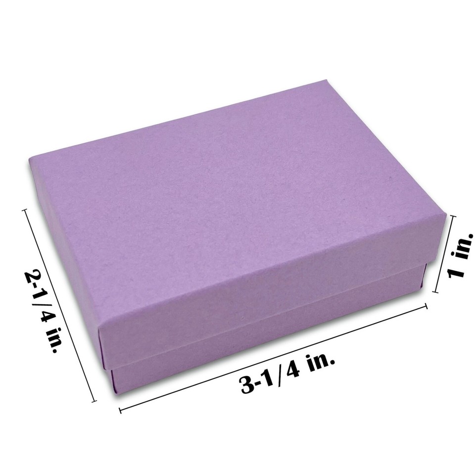 BULK 3.2x2.2x1 Cardboard #32 JEWELRY GIFT BOXES Cotton Fill Kraft Small ...