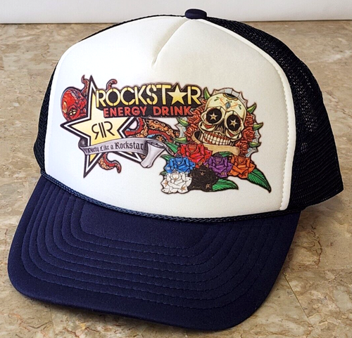 Rockstar Energy Drink Snapback Hat w/ Cord Trucker Cap Nissun One Size ...