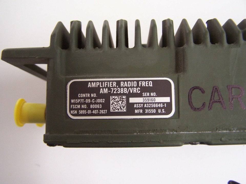 HMMWV M998 RADIO FREQUENCY AMPLIFIER AM-7238/VCR NSN 5895-01-407-2627 ...