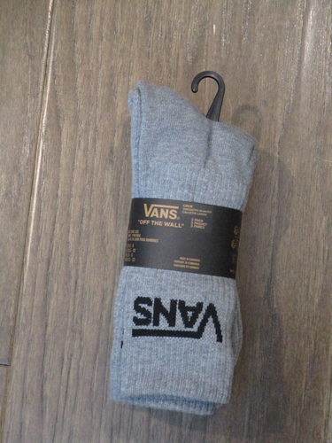 VANS GRAY CLASSIC CREW 3-PACK SOCKS MEN'S 6.5-9 NEW | eBay