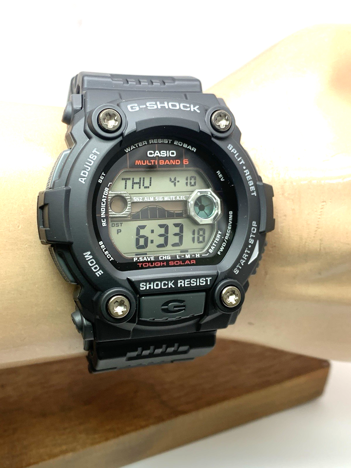 Casio G-Shock Men's Watch GW7900-1CF Tough Solar Black Resin Digital ...