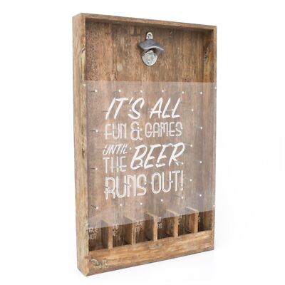 33x53cm Wooden Bottle Opener Beer Game - Bottle Top Drinking Game | eBay UK