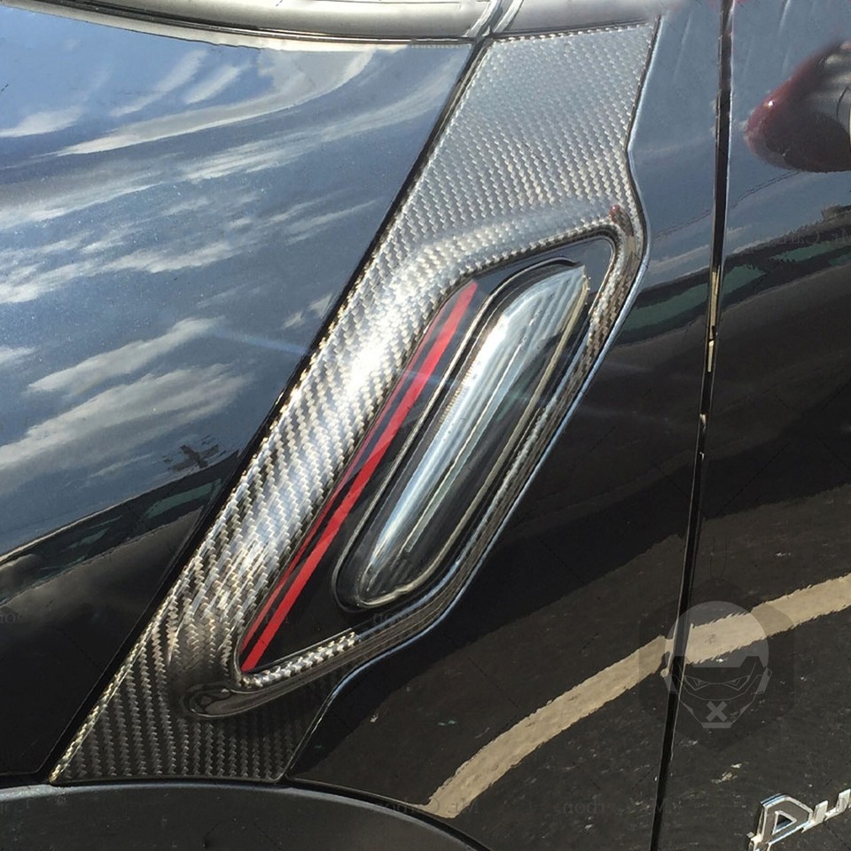 Carbon Fiber Side Fender Turn Signal Marker Lamp Cover For Mini Cooper ...