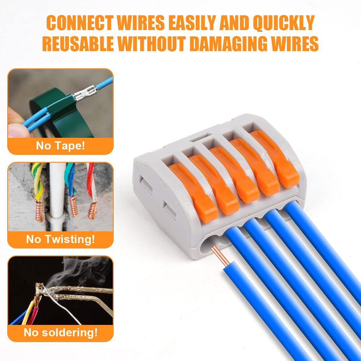 Lever Nut Wire Compact Cable Splice Circuit Electrical Connector ...