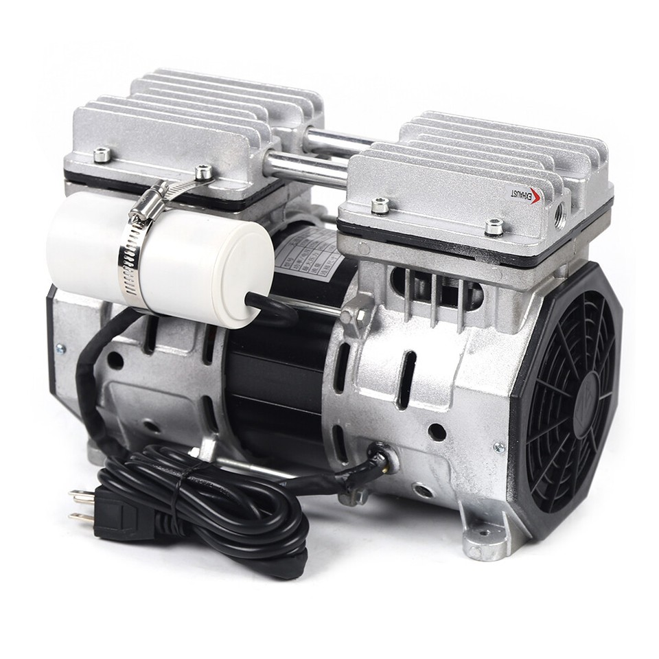 Vacuum Oilless Pump Industrial Air Compressor Oil Free Piston Pump 370W ...