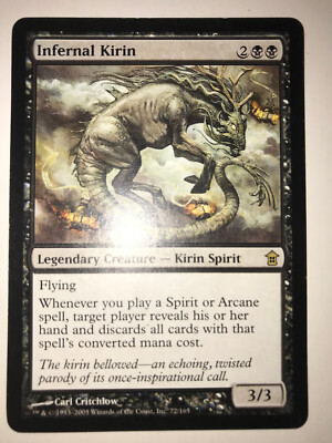 Infernal Kirin Foil Saviors of Kamigawa NM Rare Black Legendary ...