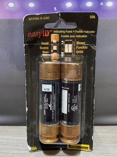 2pk Bussmann FRN-R 50 amp EasyID INDICATING FUSE 50 Amp 250V BP/FRN-R ...