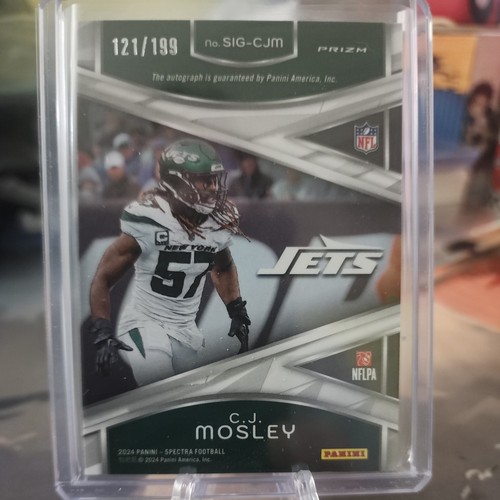 C.J. MOSLEY 2024 SPECTRA AUTOGRAPH SILVER PRIZM AUTO /199 Q4188 | eBay