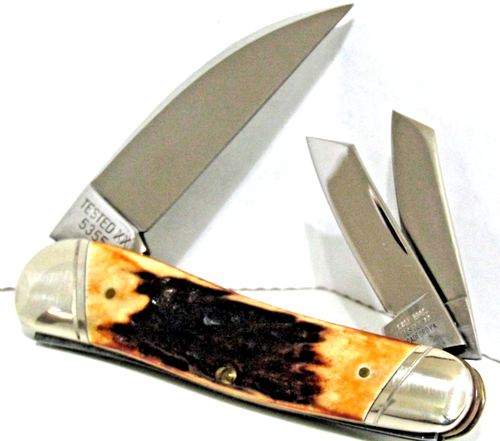 Case Classic 5355 Wharncliffe Whittler knife - Genuine INDIA SAMBAR ...