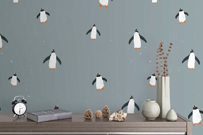 3D Penguin Pattern Wallpaper Wall Mural Removable Self-adhesive Sticker ...