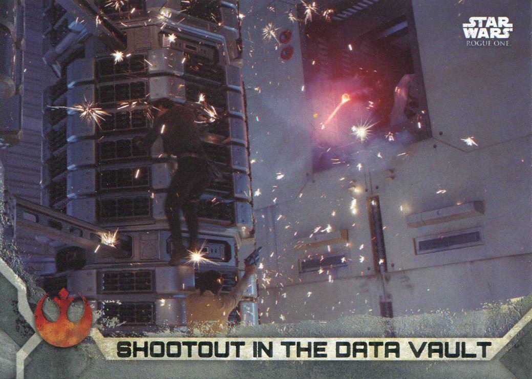 Star Wars Rogue One Series 2 Gray Base Card #83 Shootout in the Data ...