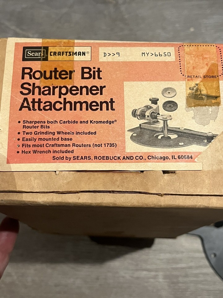 Sears Craftsman Router Bit Sharpener Attachment Model 9-6650 USA | eBay