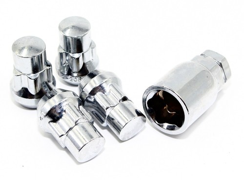 4 Chrome Acorn Wheel Lug Nut Locks 12x1.5 Toyota Tacoma Camry Corolla ...