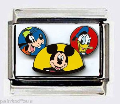 MICKEY MOUSE Characters Disney EARS HAT 9mm Italian Photo Charms for ...