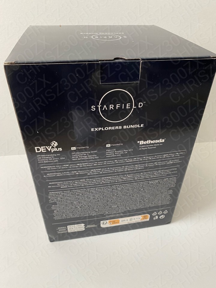 Starfield Explorer's Bundle VASCO Statue Figure SET + 3 Stickers COA ...