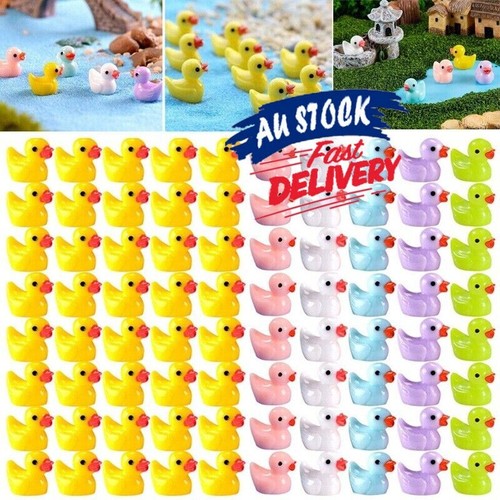 Tiny Ducks Realistic Shape Mini Resin Ducks 100 PCS Small Duck ...