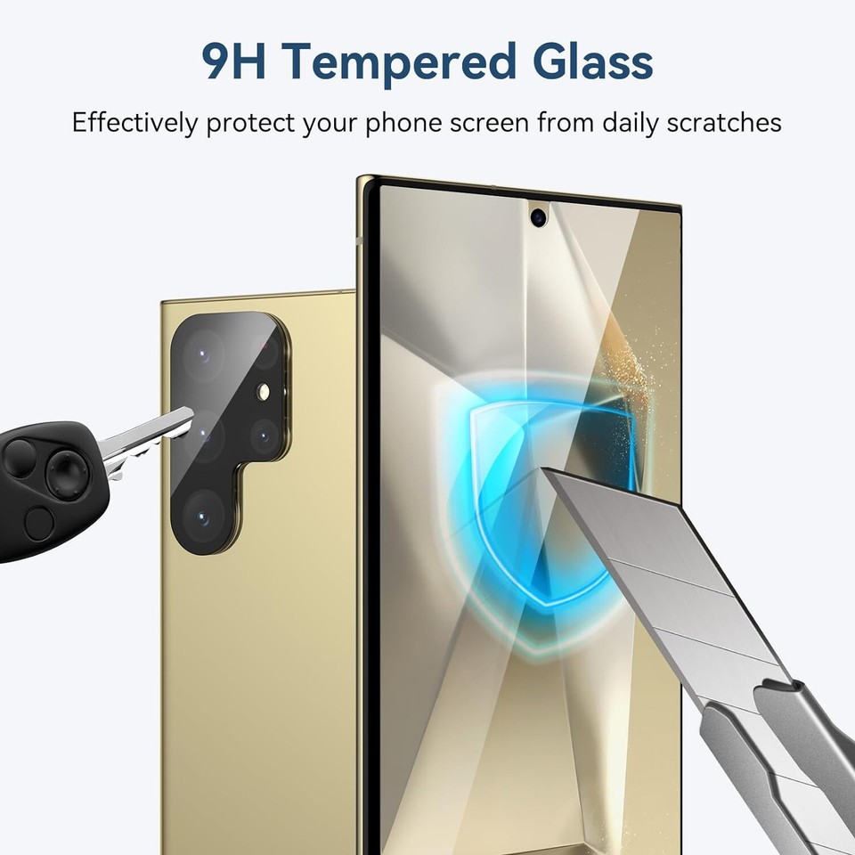 Tempered Glass Screen Protector for Samsung Galaxy S24 ULTRA Front and ...