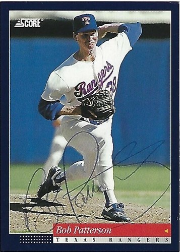 Autographed/Signed 1994 Score #292 Bob Patterson Texas Rangers | eBay