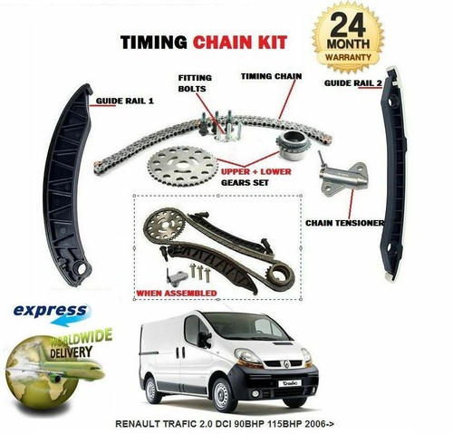 FOR RENAULT TRAFIC 2.0 DCI 90BHP 115BHP 2006-> TIMING CAM CHAIN KIT ...