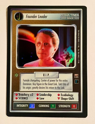 Star Trek CCG Reflections Founder Leader Super Rare Foil M/NM +Random ...