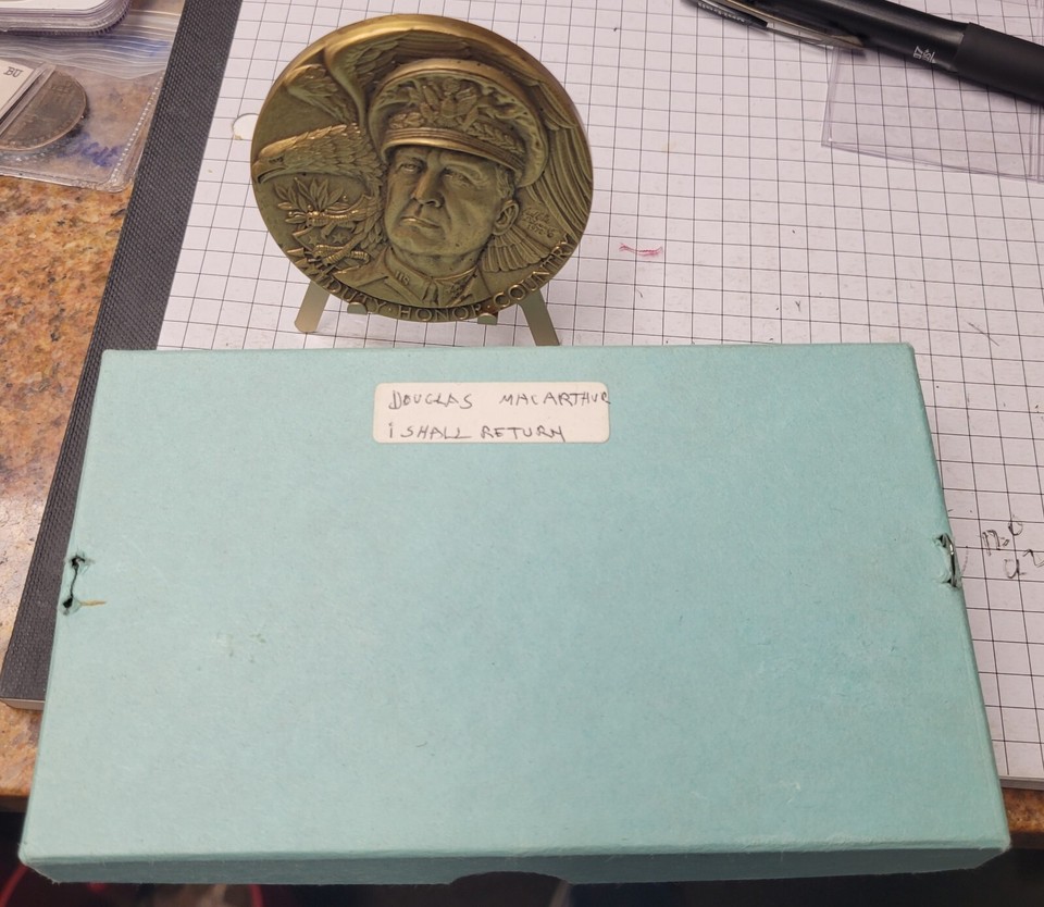 Douglas MacArthur I Shall Return. 2.5in Bronze Medal. MACO | eBay