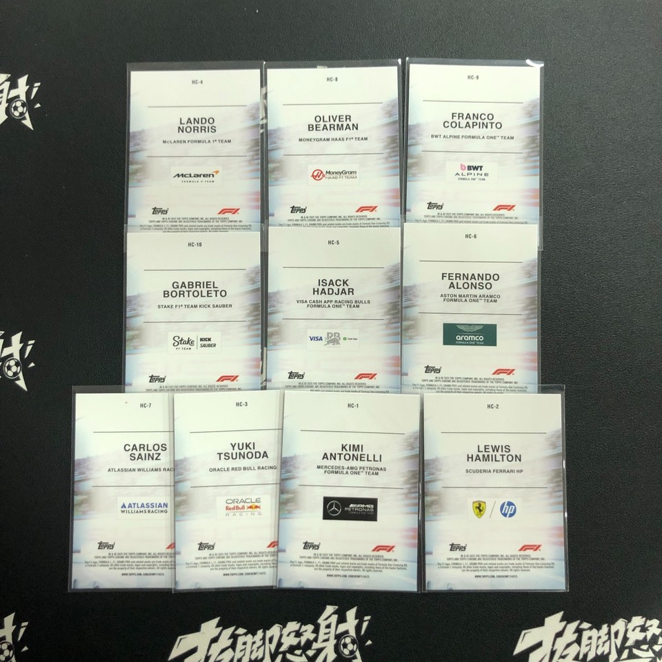 2025 Topps Chrome Formula 1 F1 Helmet Collection Complete Full Set 1-10 ...