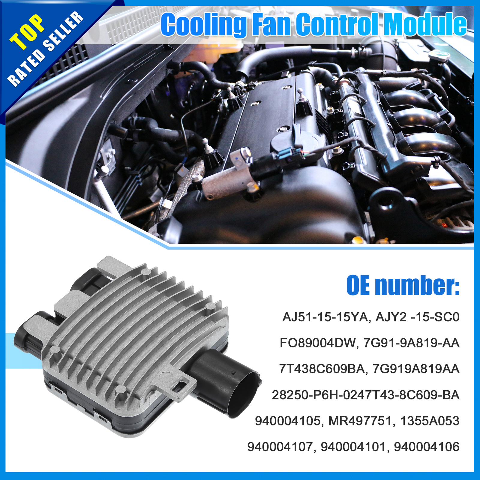 Pack of 1 for Ford Edge 2011-2014 Radiator Cooling Fan Control Module ...