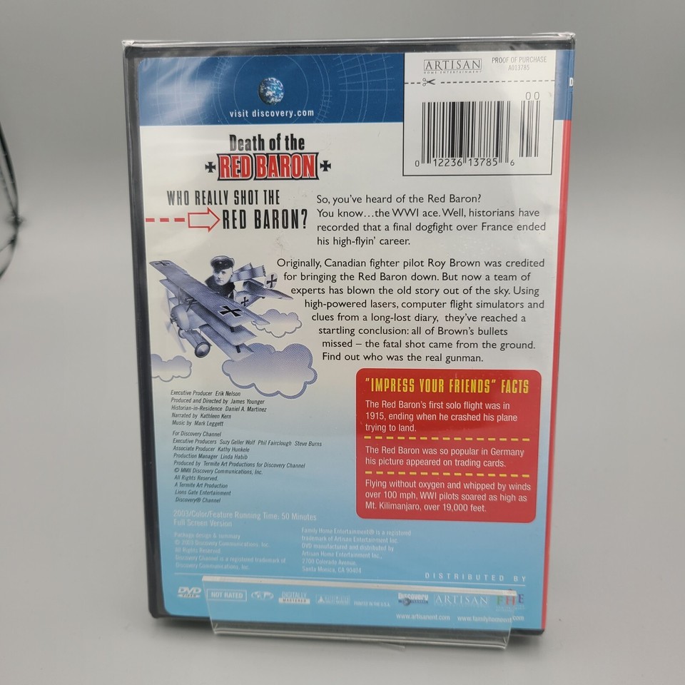 Discovery Channel: Death Of The Red Baron: Unsolved History (DVD) NEW ...