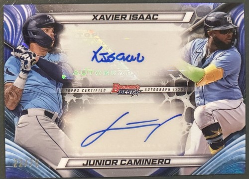 2024 Bowman’s Best - Rays Dual Auto - Junior Caminero and Xavier Isaac ...
