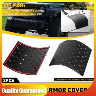 Cowl Body Armor Outer Cowling Cover Corner Guard For 2007-2018 Jeep ...