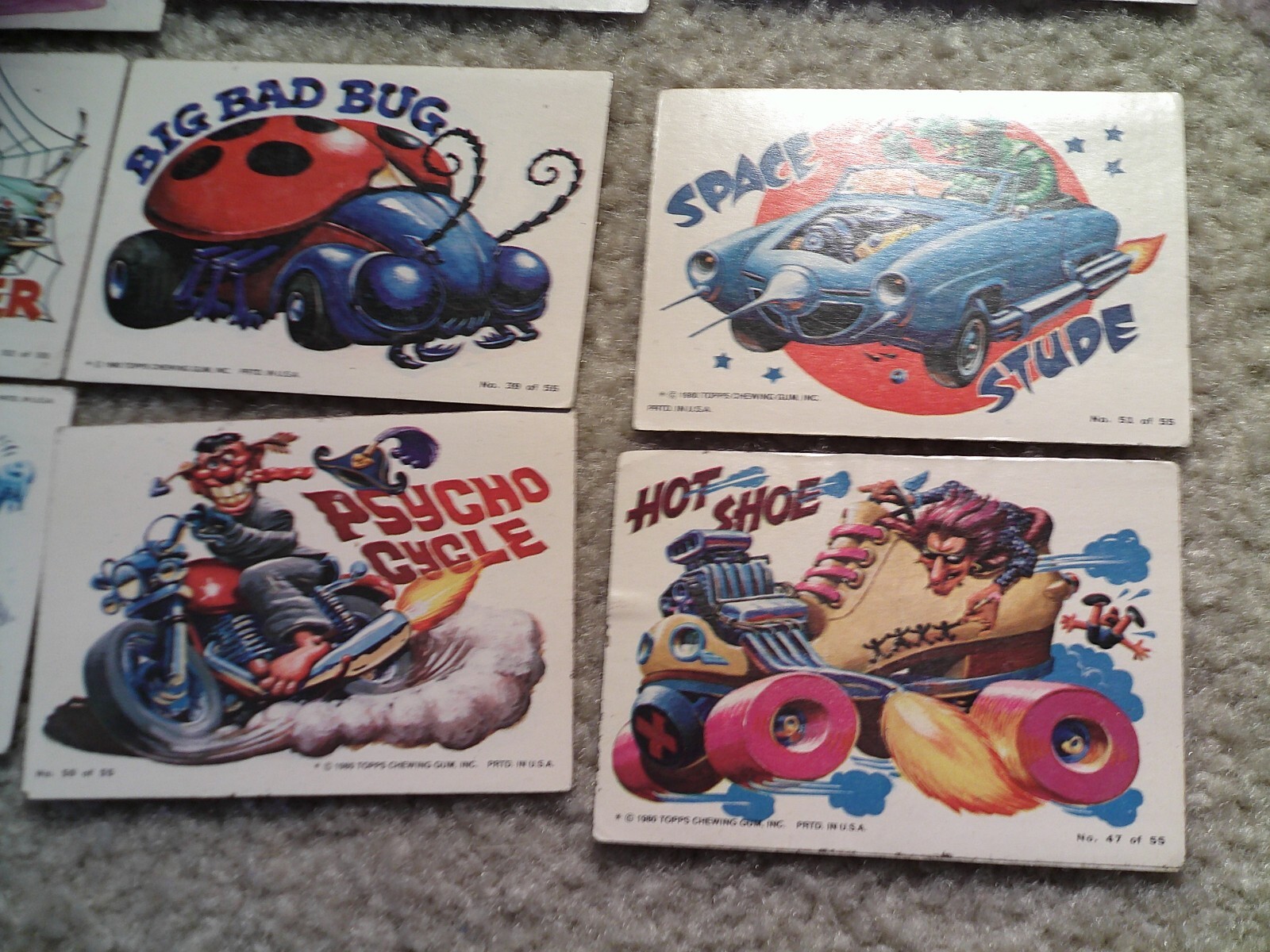 Lot of 13 Vintage 1980 Topps Weird Wheels Sticker Cards | eBay