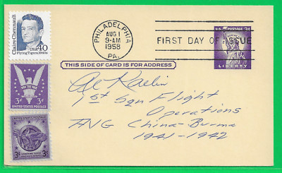 Al Kaelin Flying Tigers AVG World War 2 SIGNED Libert First Day Cancel ...