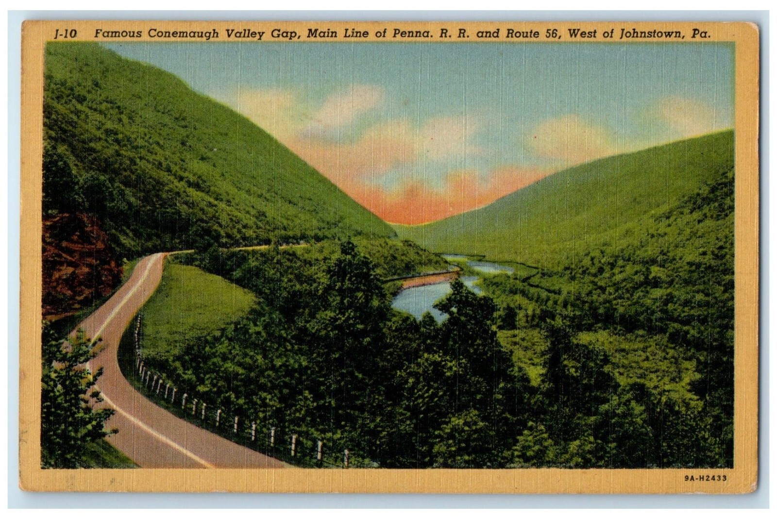 c1940 Conemaugh Valley Gap Maine Line Johnstown Pennsylvania PA Vintage ...