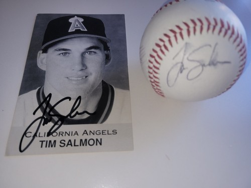 Tim Salmon, Gil Patterson, Ozzie Virgil, & Kevin Wickander Autographed ...