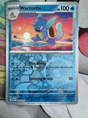 Wartortle Reverse Holo English Pokemon TCG BKBR56 | eBay