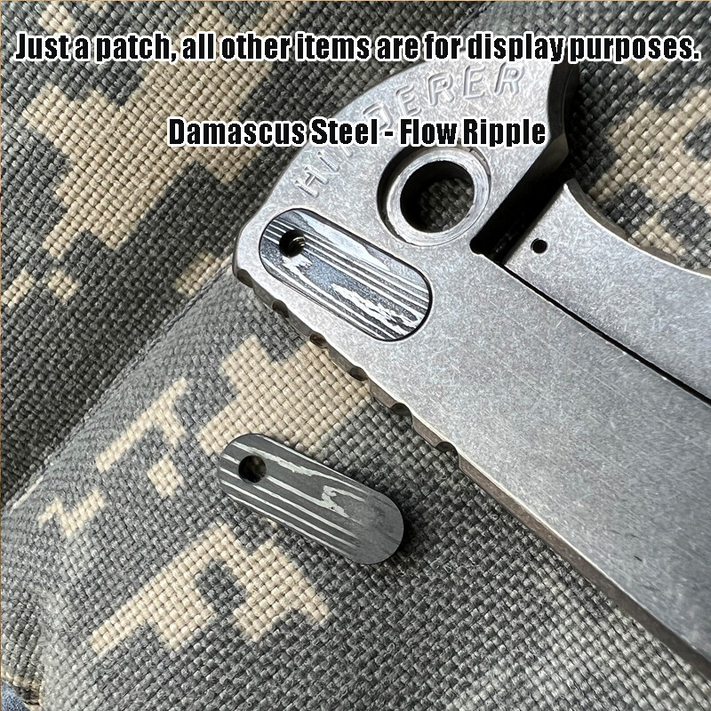 One Clip Hole Patch for Rick Hinderer XM18 3.5” Damascus Steel Flow ...