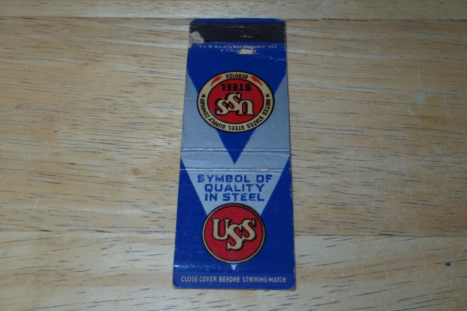 Vtg USS Steel United States Steel Supply Company Baltimore MD Matchbook ...