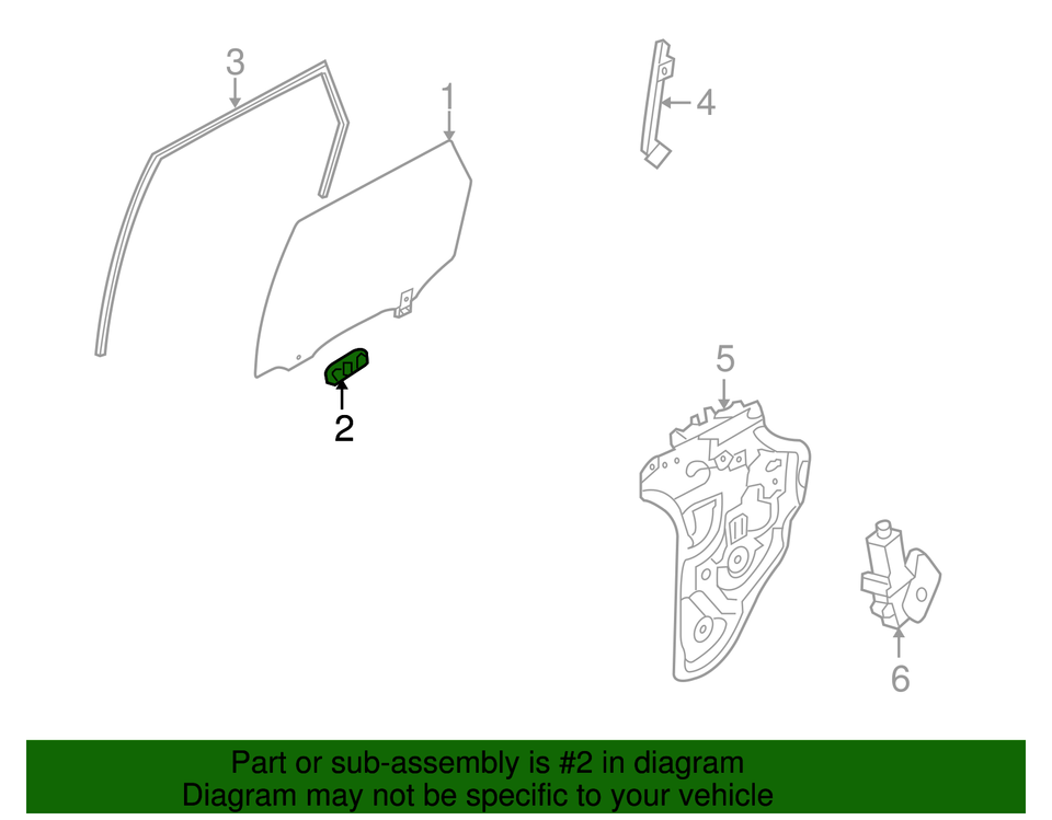 Genuine Hyundai 2007-2015 Tucson Elantra Door Glass Holder 83412-2H000 ...