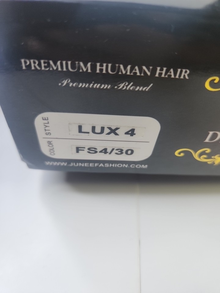 Lux Deep Part Lace Premium Human Hair Blend Wig Red Color FS4/30 / Lux ...