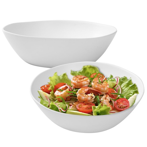 Melamine Serving Bowl, 2 Pack 12 inch Fruit Salad Bowls, 130 Oz Pasta ...