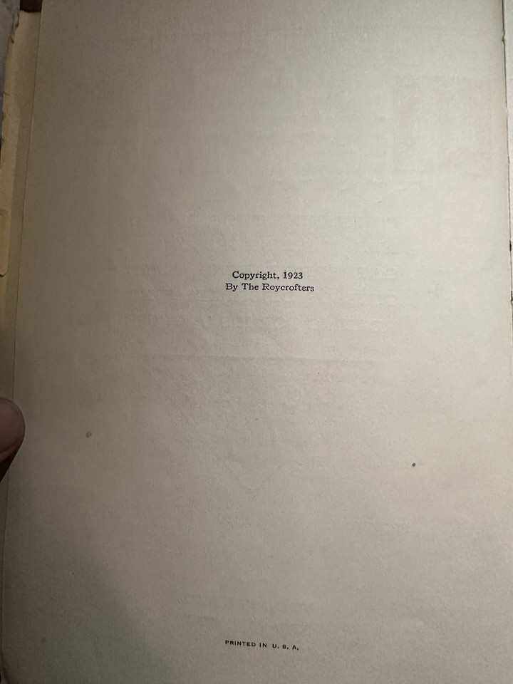 1923 Elbert Hubbard's Scrap Book Leather Poetry Roycrofters Humor ...